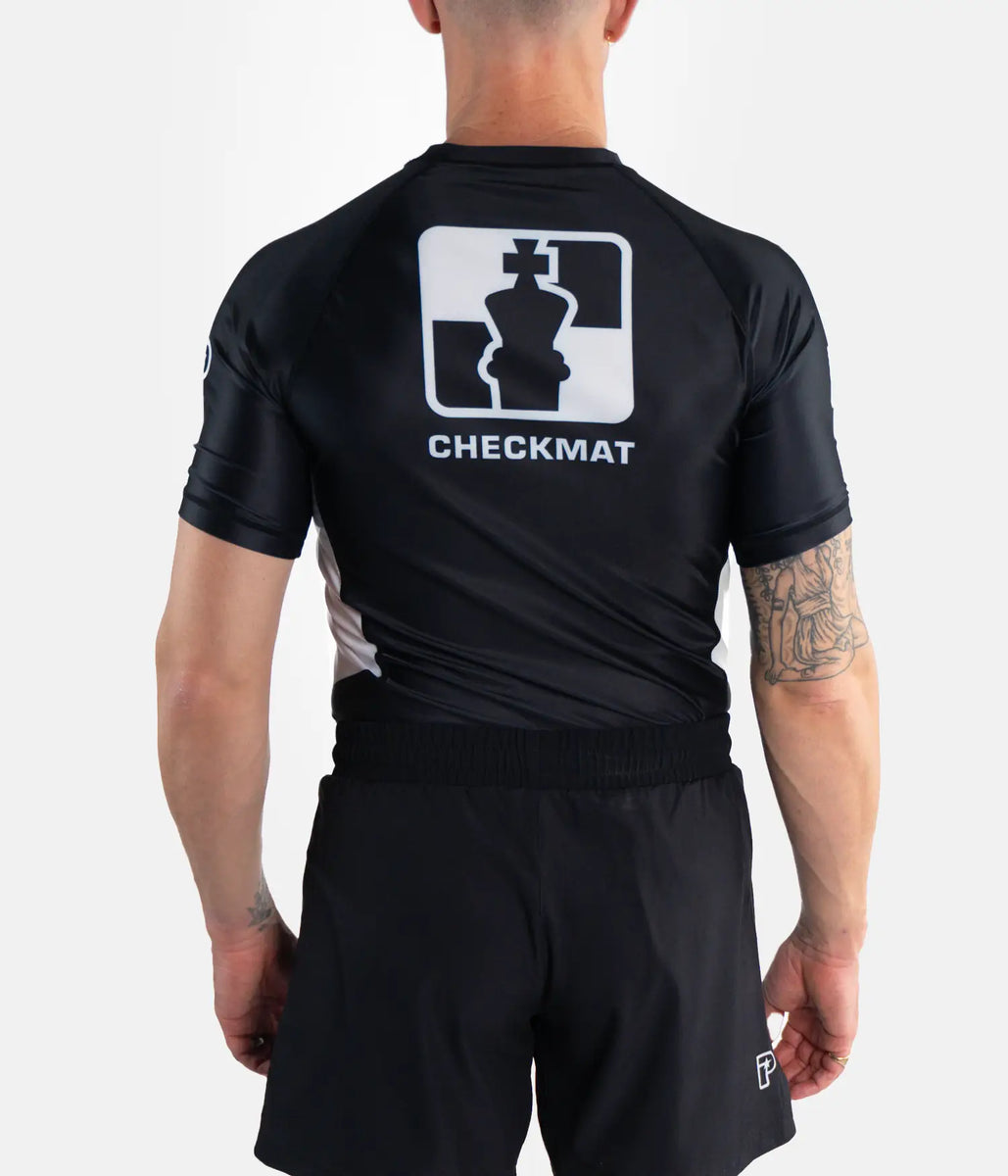 Checkmat Ranked Rashguard White/Black | Progress Jiu Jitsu – Progress ...