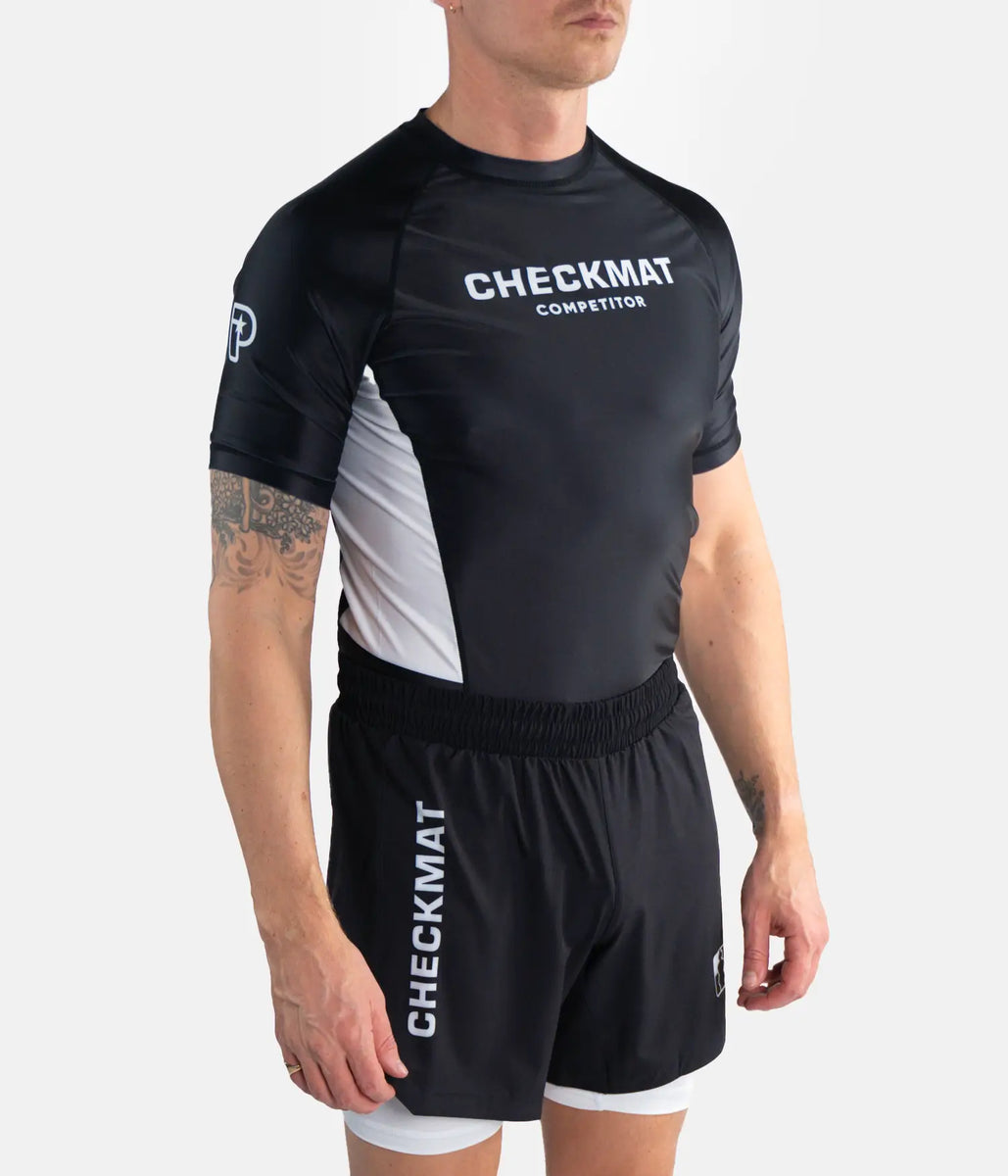Checkmat Ranked Rashguard White/Black | Progress Jiu Jitsu – Progress ...